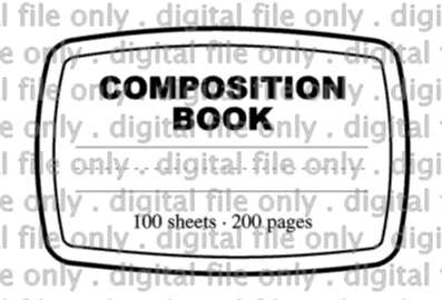 Digital File Composition Notebook label back to school – MY VINYL CUT