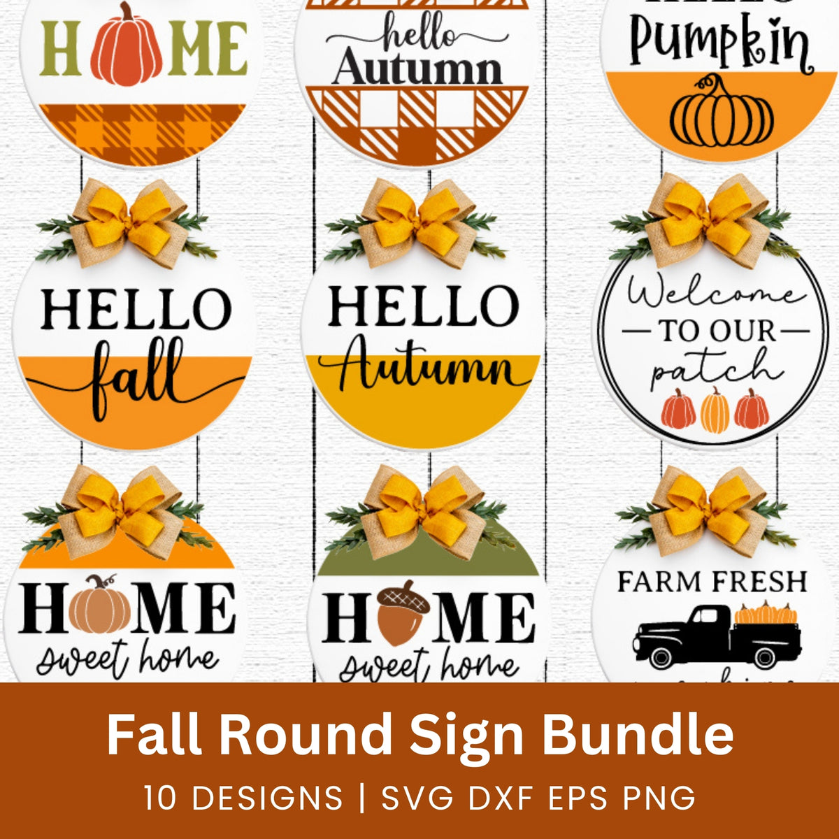 Fall Round Sign SVG Bundle – MY VINYL CUT