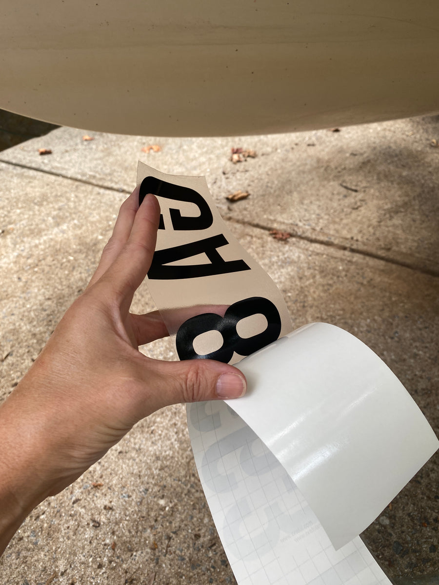 Boat Registration Numbers and Letters 3 inch tall Vinyl Decals Set of ...