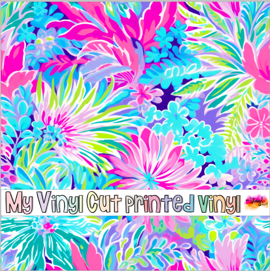 Printed Vinyl & HTV Preppy Paradise D Patterns 12 x 12 inch sheet – MY ...